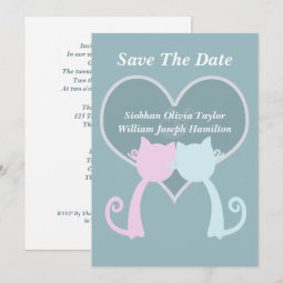 Love Cats Wedding Save The Date | Zazzle