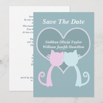 Love Cats Wedding Save The Date | Zazzle