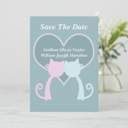 Love Cats Wedding Save The Date | Zazzle