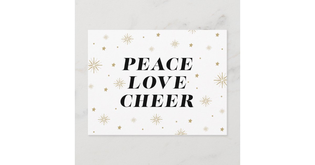 Love & Cheer | Holiday Postcard | Zazzle