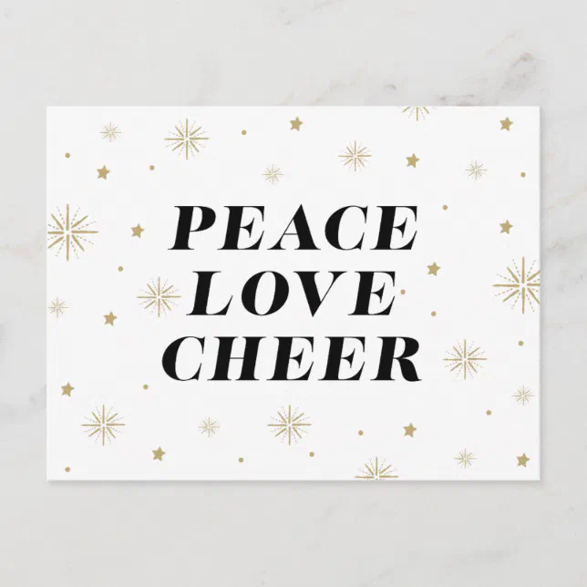 Love & Cheer | Holiday Postcard | Zazzle
