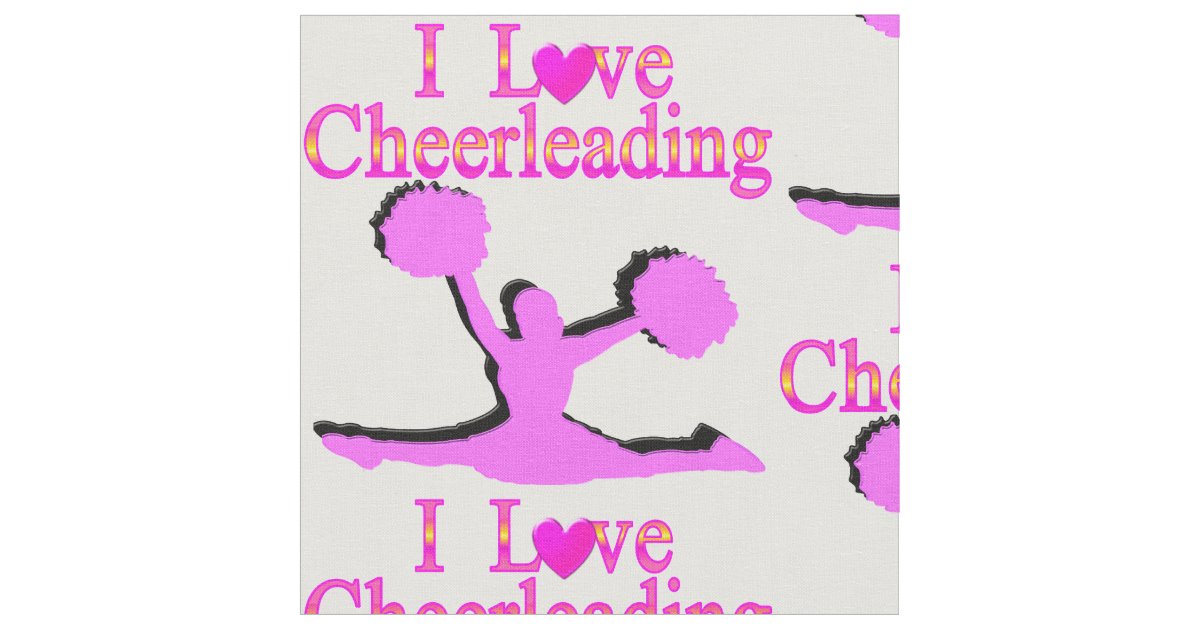 LOVE CHEERLEADING FABRIC | Zazzle