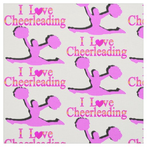 LOVE CHEERLEADING FABRIC | Zazzle