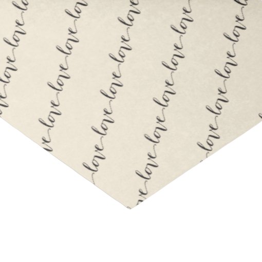 Love Classic Script Chic Calligraphy Tissue Paper | Zazzle