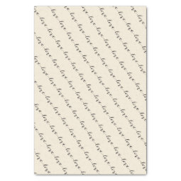 Love Classic Script Chic Calligraphy Tissue Paper | Zazzle