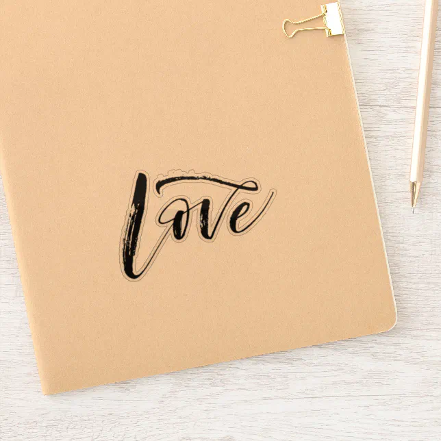 Love Clear Vinyl Custom Cut Sticker | Zazzle