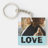 Love Cut Outs Blue Customized Photo Keychain | Zazzle