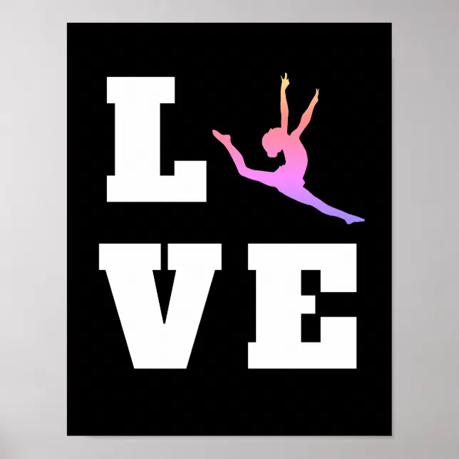 Love Dance | Colorful Dancer Poster | Zazzle