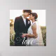 LOVE Elegant Calligraphy Couple Wedding Photo Canvas Print | Zazzle