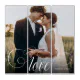 LOVE Elegant Calligraphy Couple Wedding Photo Triptych | Zazzle
