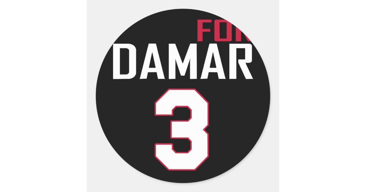 Love For Damar 3 Color Classic Round Sticker | Zazzle