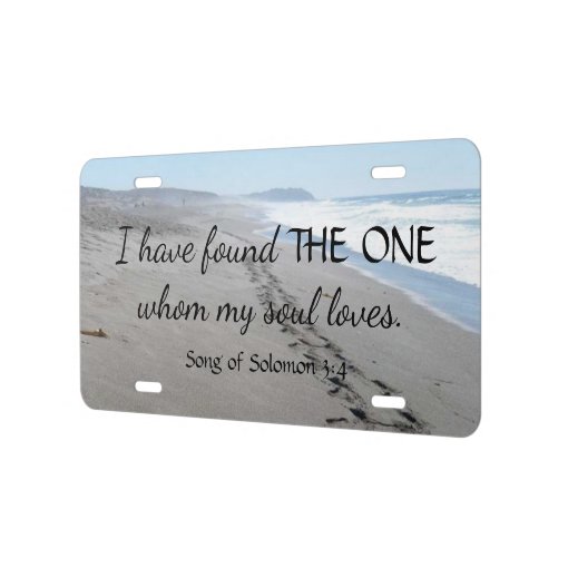 Love Found Bible Verse Front License Plate | Zazzle