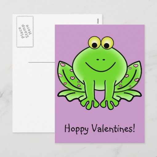 Love Frog Funny Greeting: Hoppy Valentine's Day Holiday Postcard | Zazzle