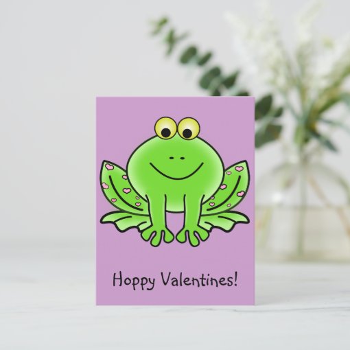 Love Frog Funny Greeting: Hoppy Valentine's Day Holiday Postcard | Zazzle