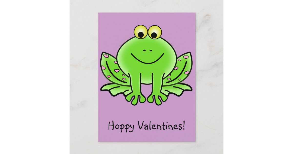 Love Frog Funny Greeting: Hoppy Valentine's Day Holiday Postcard | Zazzle