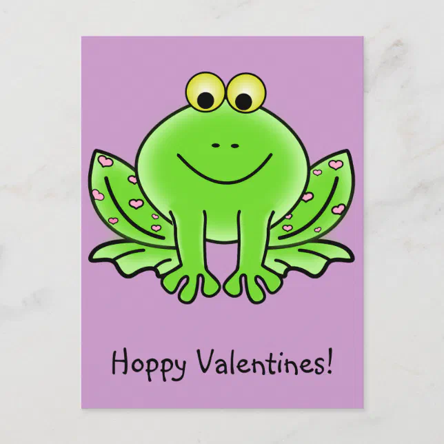 Love Frog Funny Greeting: Hoppy Valentine's Day Holiday Postcard | Zazzle