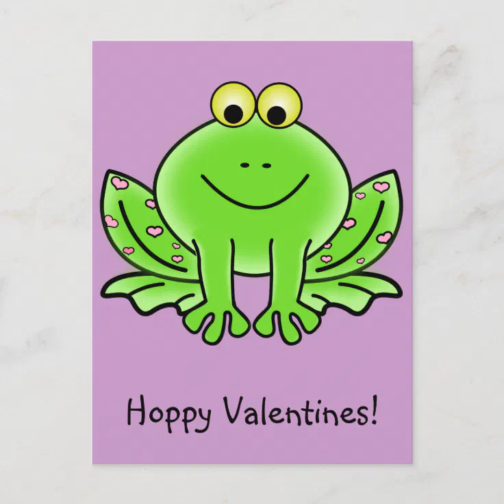 Love Frog Funny Greeting: Hoppy Valentine's Day Holiday Postcard | Zazzle
