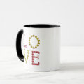 LOVE Gemstone Art Mug | Ruby & Citrine Heart Desig | Zazzle