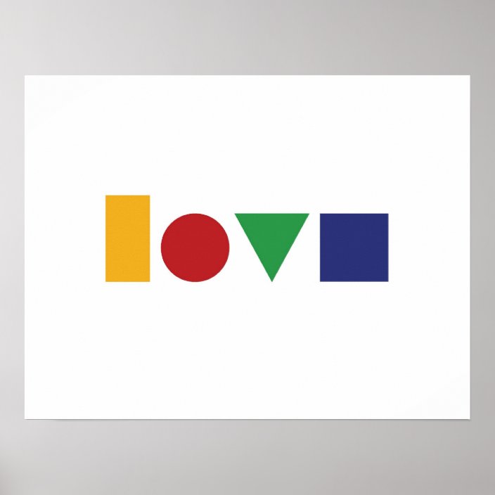 Love geometric print or poster | Zazzle.com