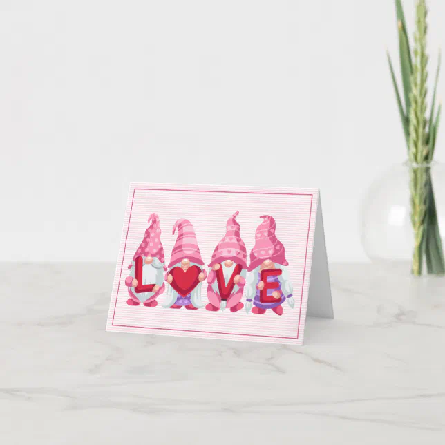 Love Gnomes Valentine's Day Card | Zazzle