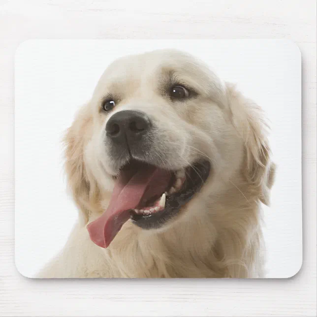 Love Golden Retriever Puppy Dog Portrait Mousepad | Zazzle