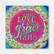 Love, Grace and Faith Pretty Trendy Pink Abstract Magnet | Zazzle