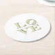 LOVE Graphic Text - Faux Gold Round Paper Coaster | Zazzle