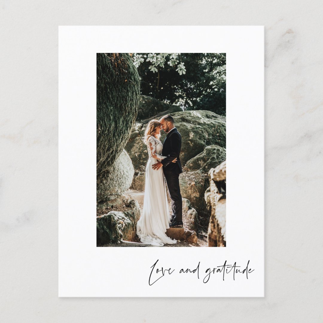 Love Gratitude Vertical Photo Thank You Postcard | Zazzle