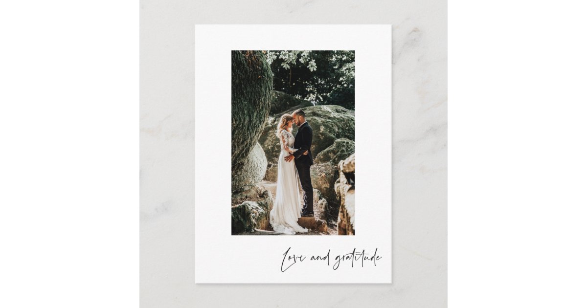 Love Gratitude Vertical Photo Thank You Postcard | Zazzle