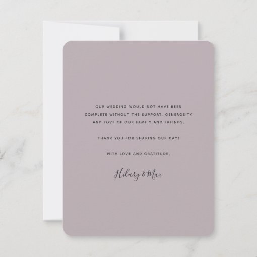Love & Gratitude | Vertical Wedding Photo Flat Thank You Card | Zazzle