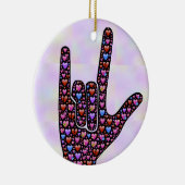 Love Hand Sign ornament | Zazzle