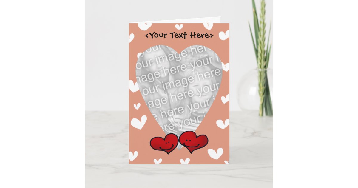 Love heart card template | Zazzle
