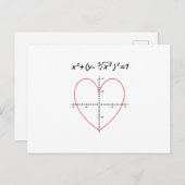 Love Heart Equation Math Funny Valentine's Day Holiday Postcard | Zazzle