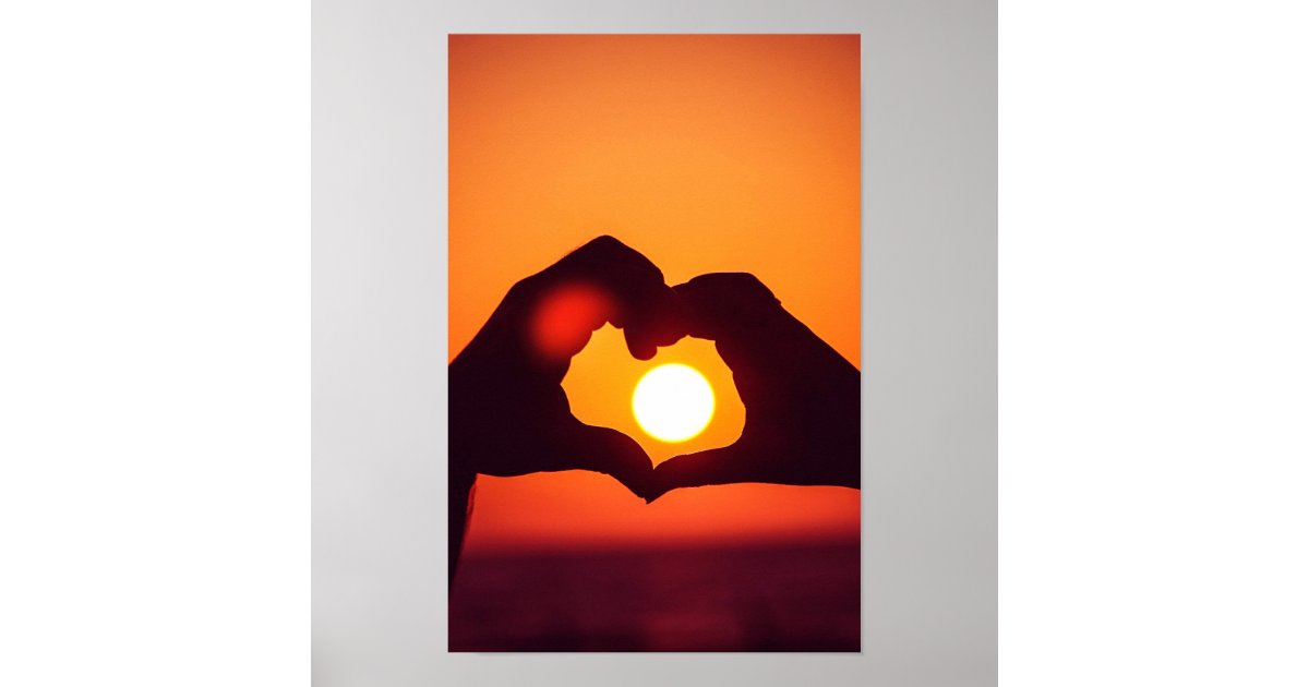 Love Heart Hands Symbol Poster | Zazzle