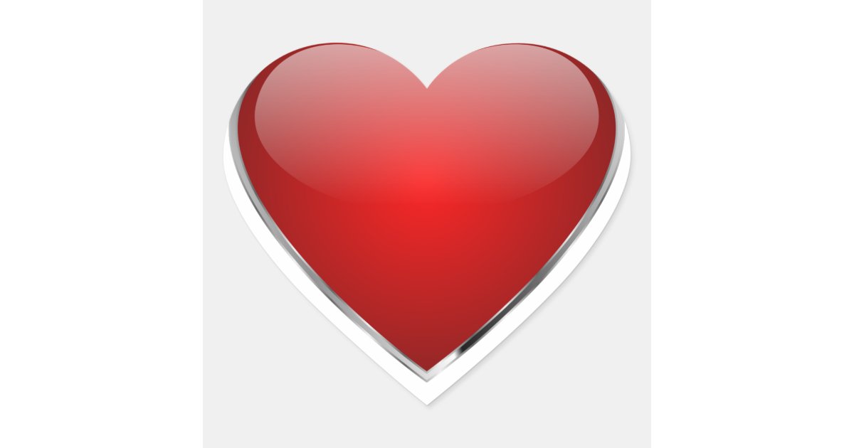 Love heart heart sticker | Zazzle