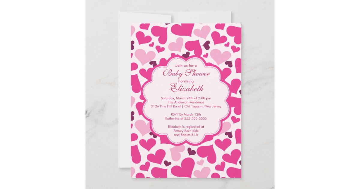Love Heart Spring Baby Shower Invitation | Zazzle