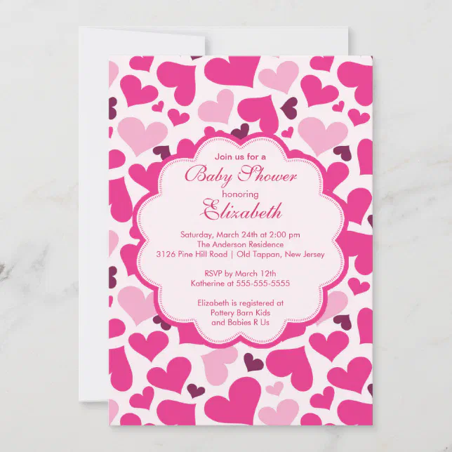 Love Heart Spring Baby Shower Invitation | Zazzle