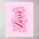 Love hearts - pink and red poster | Zazzle