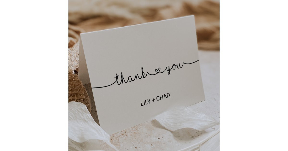 Love Hearts Thank You Card | Zazzle