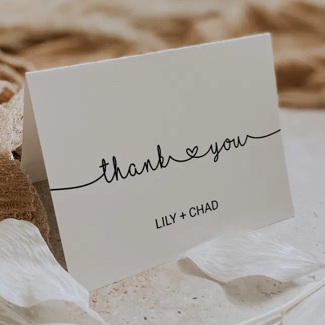 Love Hearts Thank You Card | Zazzle