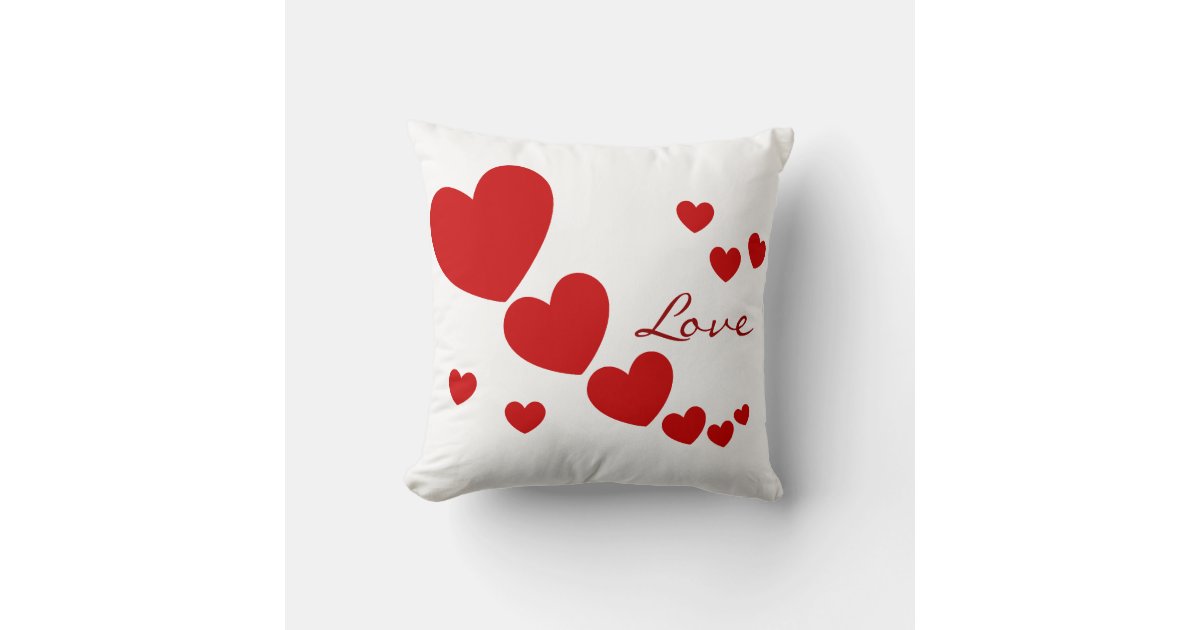 Love Hearts Throw Pillow | Zazzle