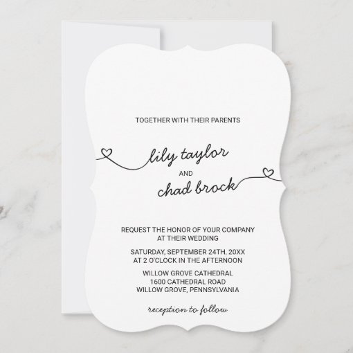 Love Hearts Wedding Invitation | Zazzle