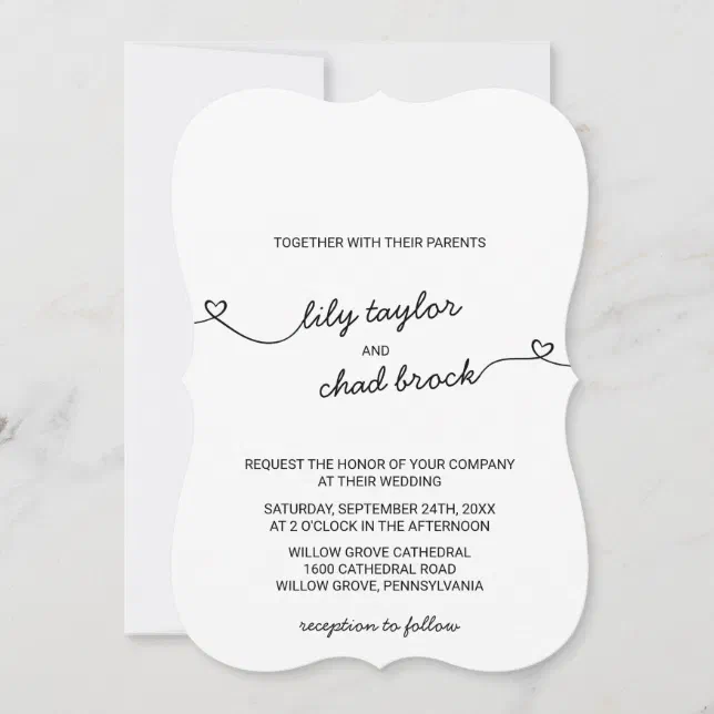 Love Hearts Wedding Invitation | Zazzle