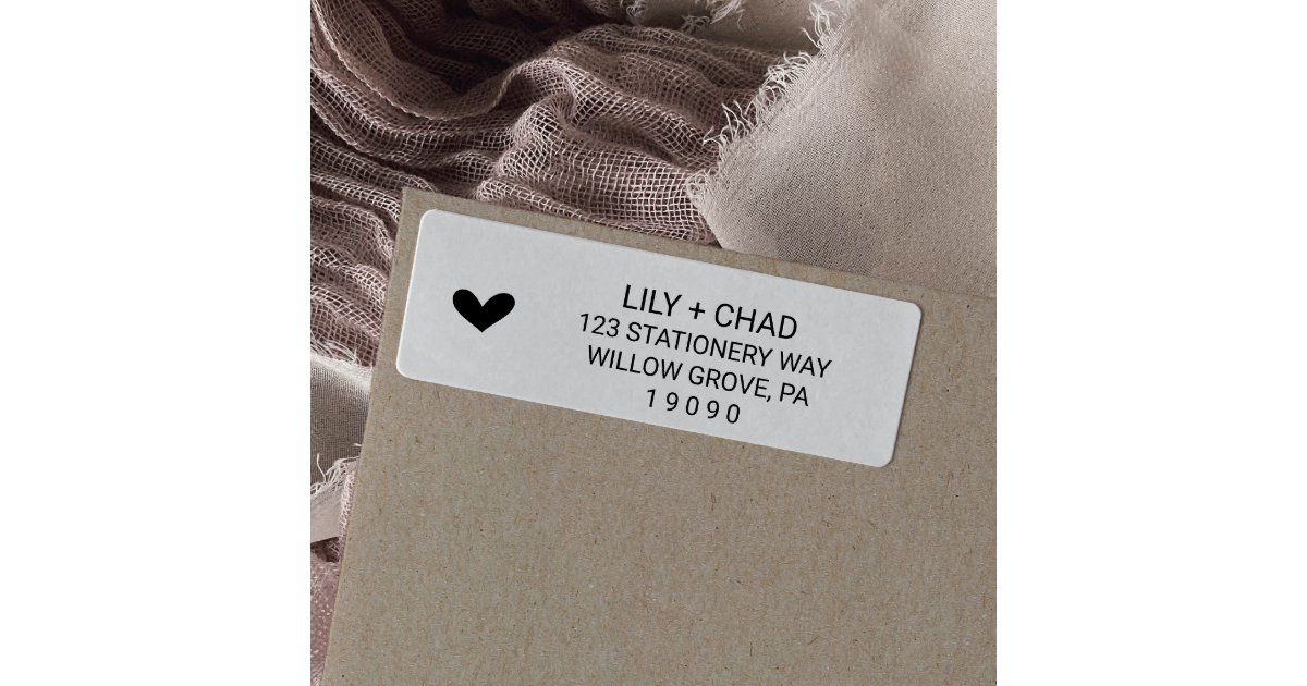 Love Hearts Wedding Label | Zazzle
