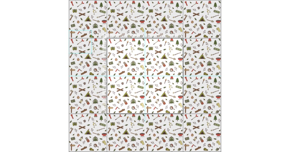 Love Hiking and Camping Woodland Wilderness Theme Fabric | Zazzle