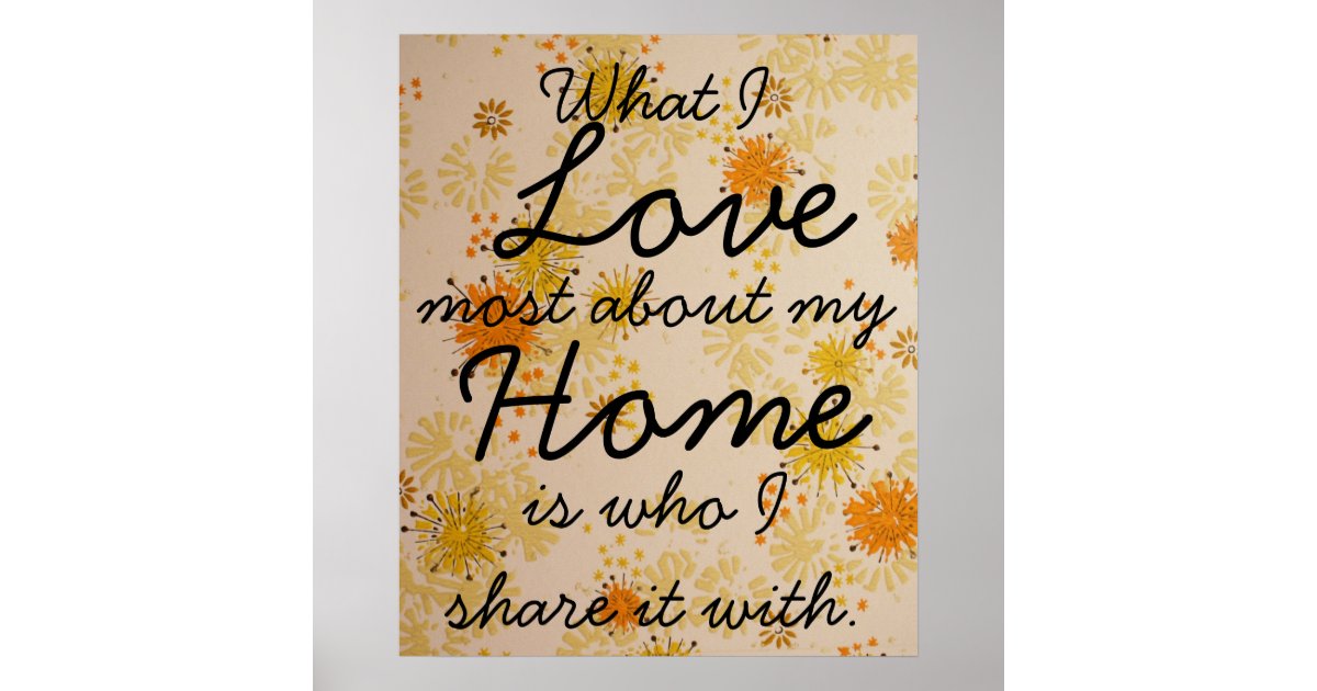 Love Home Family Poster | Zazzle