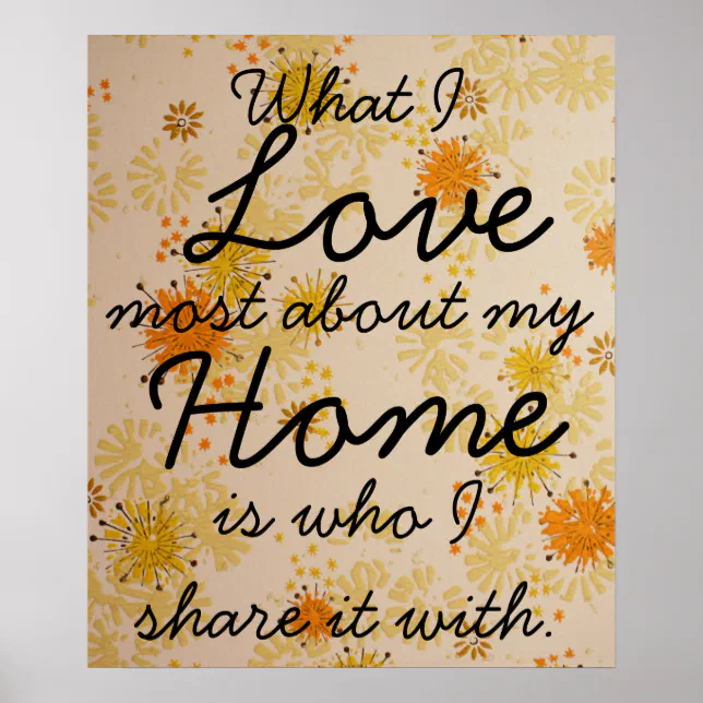 Love Home Family Poster | Zazzle