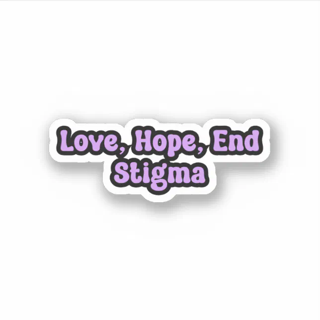 Love, Hope, End Stigma Purple Epilepsy Awareness Sticker | Zazzle