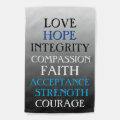 Love, Hope, Integrity Inspirational Positive Garden Flag | Zazzle