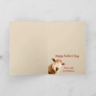 Love Hugs Kisses Father's Day Social Distance Fun Thank You Card | Zazzle